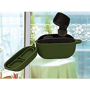 Case for Vibe Buds , Silicone Case for Vibe Buds Case , Shock-Proof , Water-Proof , Anti-Fall Protective Cover for Vibe Earbuds Case Cover with Keychain (Black)