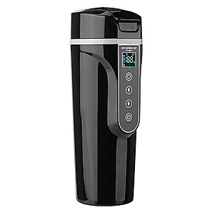 TOPINCN Electric Kettle Lighter Car Home Cup Cigarette Lighter 12V Stainless Steel Water Cup 304 Heating Cigarette Lighter Voltage Kettle Water Boiler for Black Mug Car Home Dual Use