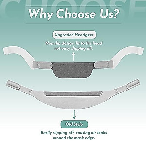 Replacement Headgear with Arms Compatible with DreamWear Silicone/Gel Nasal & Pillow Mask, Adjustable Soft Head Strap