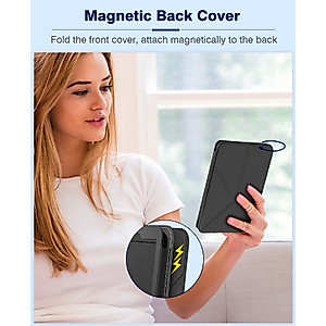 MoKo Case Fits 6" Kindle Paperwhite(10th Gen, 2018 Release)/All Paperwhite 2012-2017, Auto Wake/Sleep Standing Origami Slim Shell Cover with Auto Wake/Sleep for Kindle Paperwhite 2018 E-Reader - Black