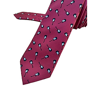 Guitar Tie - Men's Guitarist Gift - Bassist & Electric Guitar Necktie
