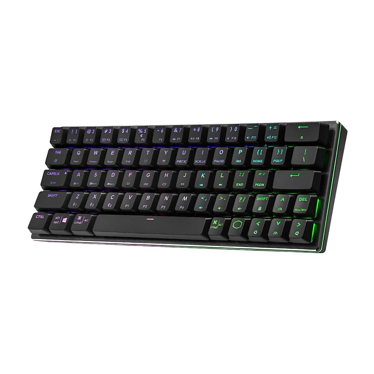 Cooler Master SK622 60% Wireless Bluetooth Space Gray Mechanical Low Profile Gaming Keyboard, Tactile Brown Switches, Customizable RGB, Ergonomic Design, Mac/Windows, QWERTY (SK-622-GKTM1-US)