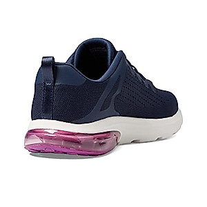 Skechers Women's GO Walk AIR 2.0 MESH Bungee Sneaker, Navy/Purple, 8.5
