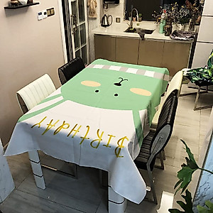 Cute Cartoon Animals Pattern Tablecloth Waterproof Rectangular Wedding Dinning Coffee Table Cover Home Decor M-10 140x200cm
