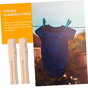 SOESFOUFU 100pcs Wooden Clothespins Clothes Clips Clothespins Clips Wood Clothespins Clothes Pegs Clothesline Laundry Pegs Windproof Clothespins Quilt Clamp Blanket Fixing Clamp Clothing Peg
