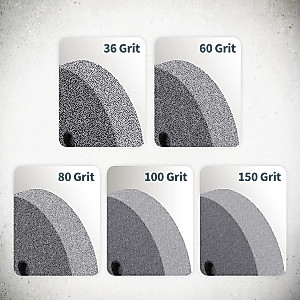 POWERTEC 15520 Bench and Pedestal Grinding Wheels, 6 Inch x 3/4 Inch, 1/2 Arbor,150 Grit, Aluminum Oxide Bench Grinder Wheel for Bench Grinder, 1 Pack