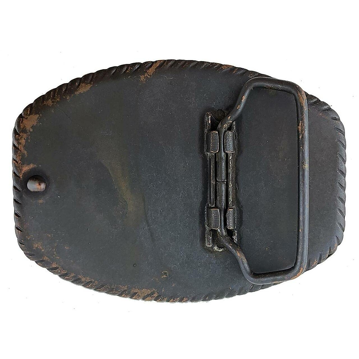 HA0016 Western Floral Engraved Ornate Design Belt Buckle Fits 1-1/2"(38mm) Belt (Antique Patina)