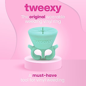 tweexy Craft Vinyl Weeding Scrap Collector Ring for Heat Transfer Vinyl, HTV Crafting Adhesive Paper Sheets Holder (Mint)