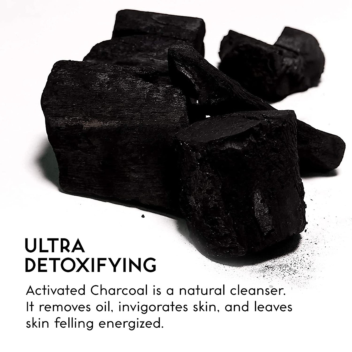 O NATURALS 3 Pack Activated Charcoal Soap Black Bar Soap with Peppermint Oil Detoxifying Body Wash Soap Bar & Face Soap Vegan Men Soap with Shea Butter 100% Natural Soap for Men & Women Soap Bar, 4oz