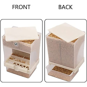 Fallaloe Automatic Bird Feeder - No-Mess Bird Feeder,Parrot Feeding cage Accessories,Suitable for Small and Medium Parrotsand Birds Seed Feeder for(1pcs)