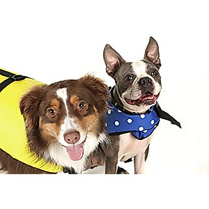 Seachoice Dog Life Vest, Adjustable Life Jacket for Dogs, w/Grab Handle, Yellow, Size XL, Over 90 Lbs.