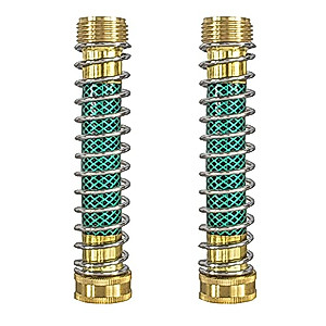 Hourleey Garden Hose Protector, Hose Extension Adapter with Coil Spring, 2 Pack