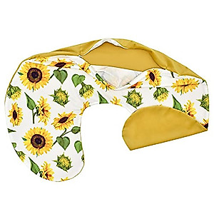 BxuanW Nursing Pillow Cover Stretchy Cotton Pillow Slipcovers for Breastfeeding Moms Two-Sided Design (Sunflower)