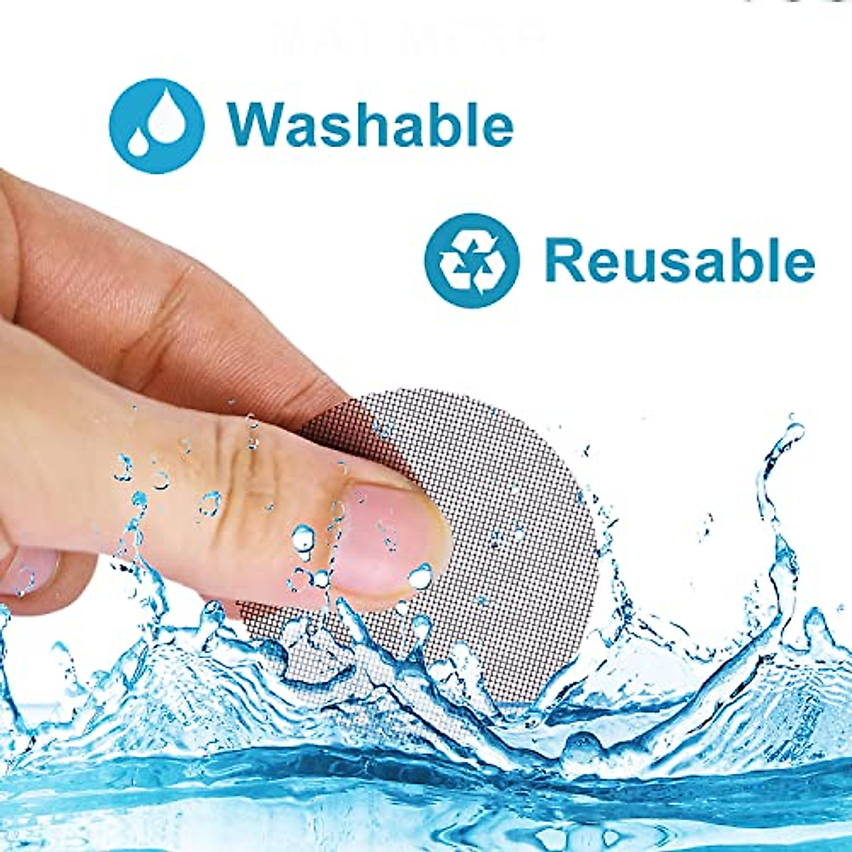 RAMFIYN Round Flower Pot Hole Mesh Pad, Soft Bonsai Pots Bottom Grid Mat Mesh, 2 inch Garden Drainage Mesh Hole Screens Mesh Pots, Anti-Corrosion Breathable Gasket 60pcs