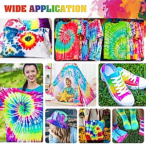 Tie Dye Kit - 40 Colors Fabric Tie Dye Kits for DIY Textile Paint Art - All-in-1 Tie-Dye Color Powder Set for Shirt, Hoodie, Fabric Clothes Painting, Party Supplies, Adults and Kids Handmade Crafts