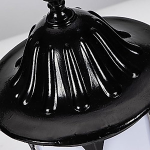 European Retro LED Post Light Waterproof Outdoor Die-cast Aluminum E27 Base Pillar Lantern Fixture Courtyard Garden Walled Porch Pillar Lights Pole Light