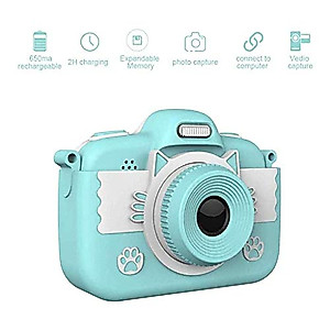 LKYBOA Kids Camera, Digital Camera for Kids Gifts, Camera for Kids 3-10 Year Old 3.0 Inch Touch Large Screen with 16GB SD Card, USB Charging Kids Camera (Color : Blue)