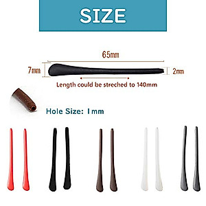 8 Pairs Eyeglass End Tips Ear Sock Pieces Anti-Slip Tube Replacement Tips Silicone for Thin Metal Eyeglass Legs,4 Black/4 White