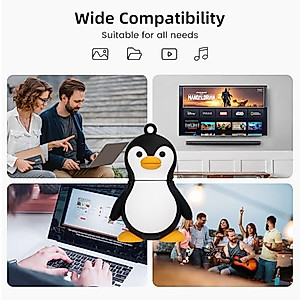 USB Flash Drive 64GB Cute Penguin Model USB Drive Thumb Drives USB 2.0 Memory Stick for External Data Storage