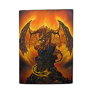 Head Case Designs Officially Licensed Ed Beard Jr Harbinger Of Fire Dragons Vinyl Faceplate Gaming Skin Decal Compatible With Sony PlayStation 5 PS5 Digital Edition Console and DualSense Controller