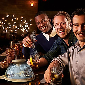 UCHIHA Cocktail Smoker Kit Old Fashioned Smoker for Whiskey, Cocktails, Drink, Wine, Cheese and Bourbon Smoker Kit, Gift for Drinks Smoker Lover, Brown