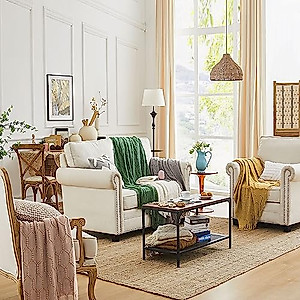 KASYLAN Diamond Knitted Throw Blanket Lightweight Soft Cozy for Bed or Sofa Farmhouse Outdoor Throw Blankets, Travel Blanket, Officeroom Blanket, 50" x 60", White