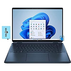 HP Spectre x360-16.0" 60Hz Touch 3072x1920 3K+ IPS Display 2-in-1 Laptop (Intel i7-11390H 4-Core, 16GB RAM, 1TB PCIe SSD, Intel Iris Xe, AP, Backlit KYB, FP, WiFi 6, BT 5.2, Win 11 Pro) w/Hub
