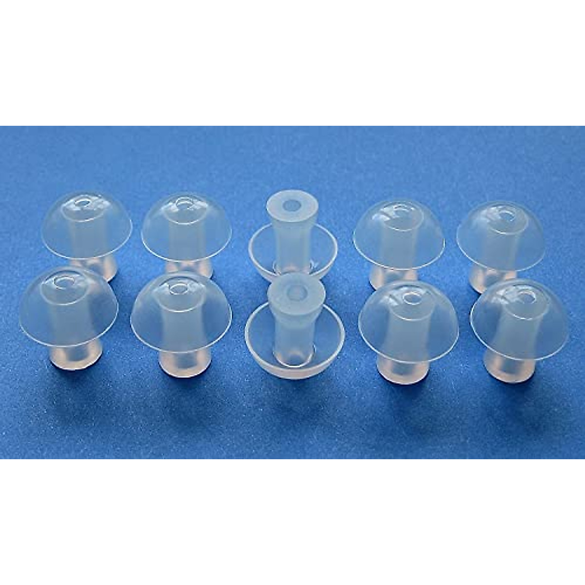 10 Large (L) Soft Replacement Mushroom Domes Eartips Compatible with Walker's Game Ear: Game Ear HD Power Elite, Elite Comm, HD Pro Elite, HD Elite, Ultra Ear Camo BTE (Behind The Ear) Hearing Aids