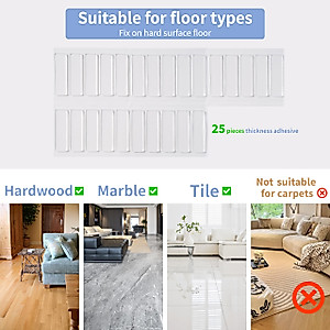 Under Furniture Blocker for Toys, Extra Strength Reusable Blockers with Magical Adhesion Tape, 15.7’’L x 3.2’’H Transparent Blockers for Toys, Non-Marking Removal (10 Pack -3.2’’H x15.7’’L)