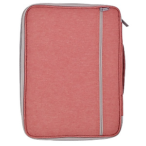 mygreen Multi-functional A4 Document Bags Portfolio Organizer-Waterproof Travel Pouch Zippered Case for Ipads, Notebooks Documents (Salmon Pink)