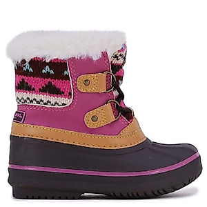 LONDON FOG Girls Toddler Tottenham Cold Weather Snow Boot BR/FUS size 8 Toddler