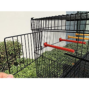 Lot of 4 Stackable Breeding Bird Cage for Canary Finch Small Birds (Black)