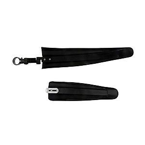 Inzopo 1 Set 26" Bike Bicycle Cycling Protector Front & Rear Splash Fender Mudguard Mud Guard - 12 Colors Black