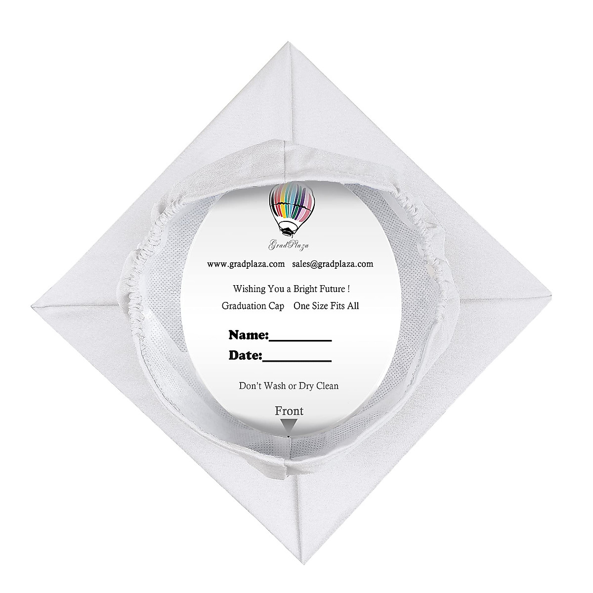 GradPlaza Matte Graduation Cap with Tassel White Graduation hat for High School College Adult 2024 and 2025