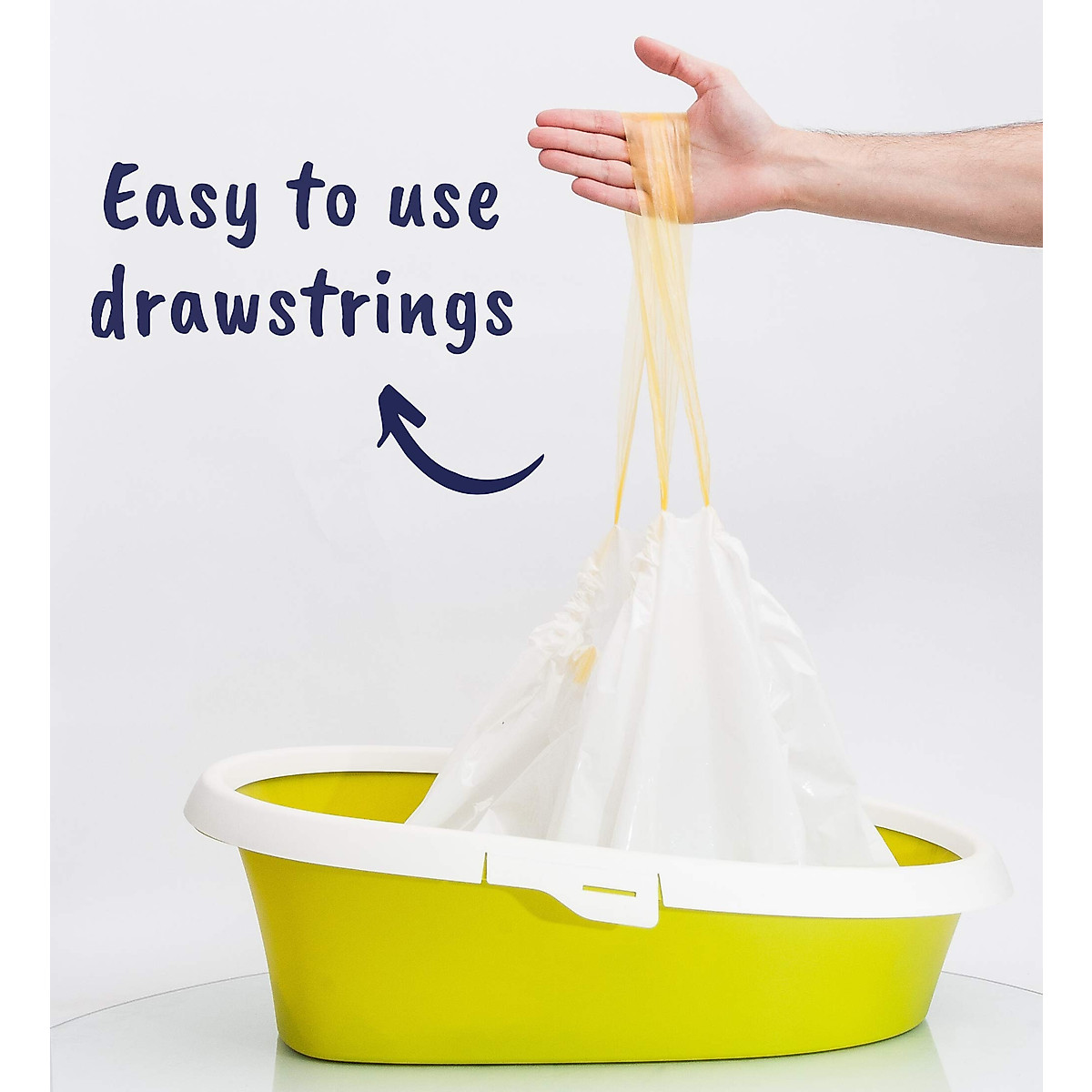 Pettiny 20 XL Cat Litter Box Liners with Drawstrings Scratch Resistant Cat Litter Bags for Extra Large Litter Trays