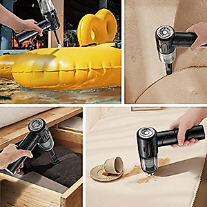 Alltope Car Vacuum Cleaner 9000Pa Powerful Suction, Cordless Handheld Car Vacuum Cleaner with Filter, 3 in 1 Car Vacuum Cleaner Foldable Rechargeable for Car Home Pet Hair Cleaning