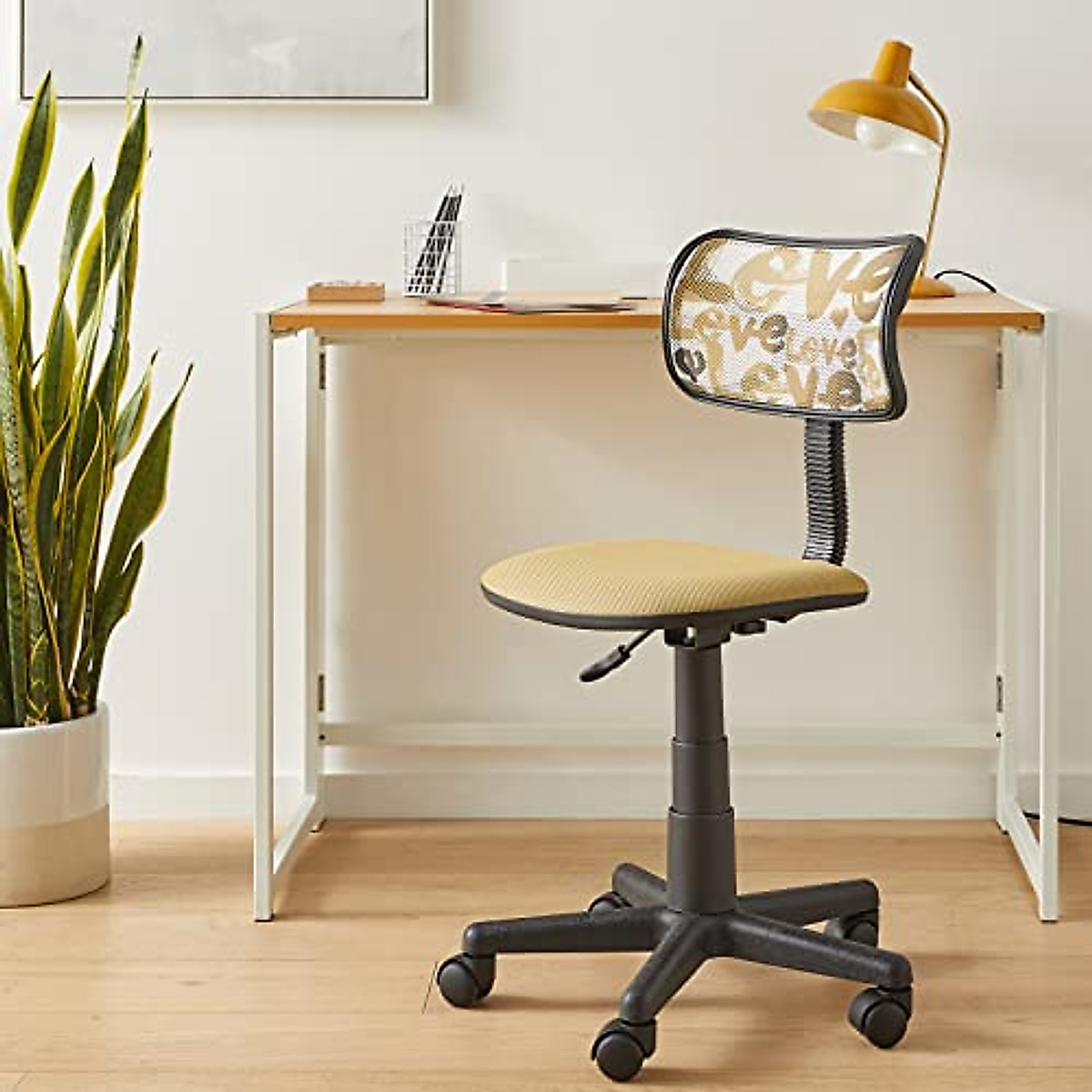 Urban Shop Printed Rolling Task Chair, Love Chair Mesh 21D x 21W x 28H in