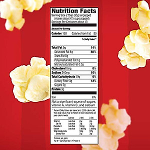 Orville Redenbacher's All-In-One Popcorn Kit, Coconut Oil & Salt Popping Corn, 16 oz. (Pack of 24)