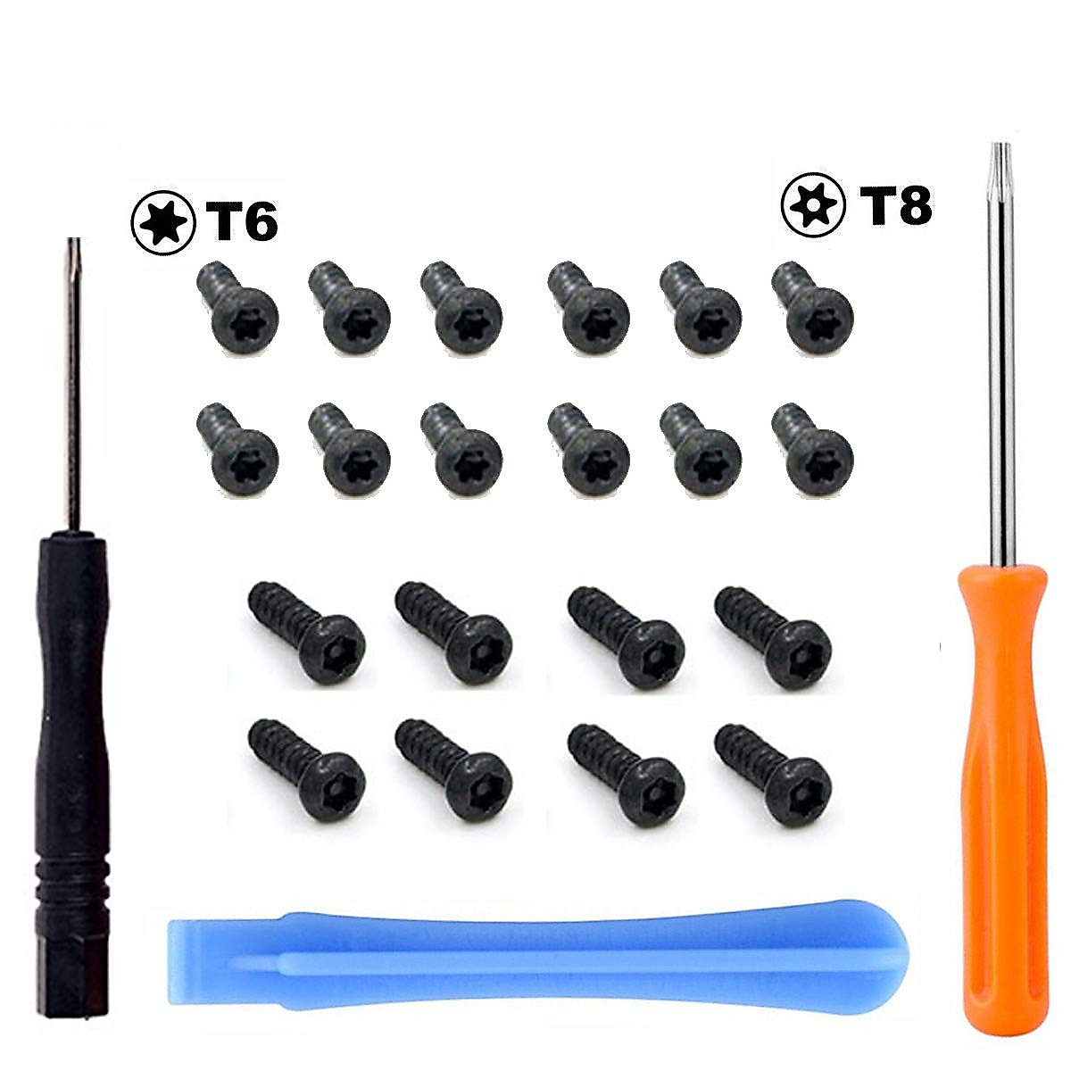 Yoogeer Open Shell Tools Torx T8H T6 Screwdrivers +12x T6 Screws 8xT8H Screws for Open Mod Xbox One Controller