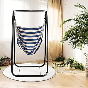 Hammock Chair with Stand, Heavy Duty Swing Stand and Chair for Indoor Outdoor Weather Resistant, Max Load 200 Lbs,for Swing Chair,Suitable for Indoor,Outdoor,Patio,Yard