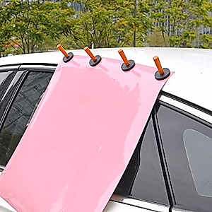 EHDIS Vinyl Wrap Magnets for Cars - Magnet Holder Window Tint Tool for Sign Vinyl, Car Wrapping & Crafts Sign Making - Orange, Pack of 8