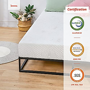 PrimaSleep 8 in Solar Memory Foam, Twin,White Mattress