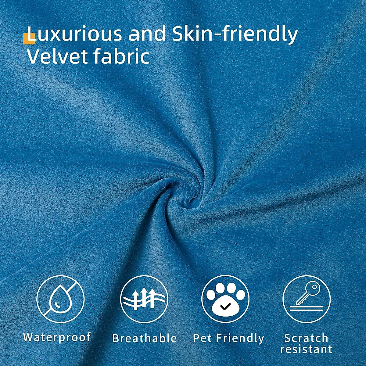 LLappuil Sectional Sofa Convertible U Shaped High Back Modular Couch with Storage Wide Chaise 10 Seat Comfy Modular Sectional Couch Scratch Resistant Easy Clean for Living Room, Blue