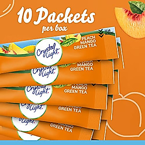 Crystal Light Sugar-Free Peach Mango Green Tea On-The-Go Powdered Drink Mix 10 Count