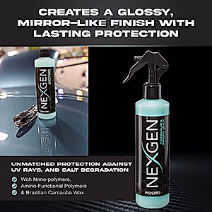 Nexgen Carnauba Spray Wax — Durable Protection and Showroom Shine — Fast and Simple One-Step Car Wax - 8 oz