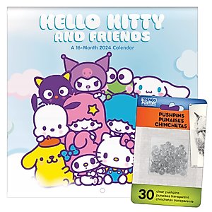 2024 Hello Kitty Mini Wall Calendar & Push Pins
