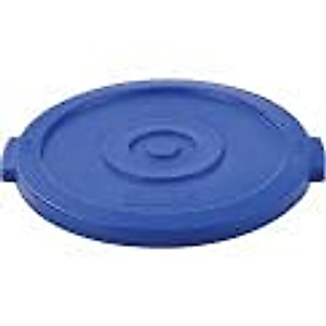 Global Industrial 20 Gallon Plastic Trash Can Lid, Blue