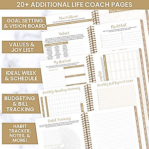 HARDCOVER bloom daily planners 2023-2024 Academic Year Day Planner (July 2023 - July 2024) - Passion/Goal Organizer - Monthly & Weekly Inspirational Agenda Book - 5.5" x 8.25" - Gold Bees
