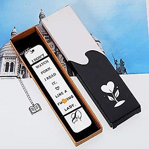 Bookmarks for Women Book Lover Bookish Book Marker with Chain for Birthday Christmas Gifts Female Friends BFF Her Spicy Reader Bookworms Reading Present Book Club Gifts