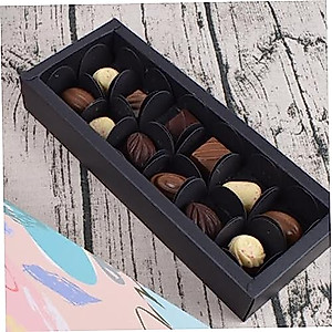 HEMOTON 200pcs Mini Chocolates Tulip Baking Cups Mini Cake Boxes Cupcake Wrappers Truffle Wrappers Cupcake Liner Chocolate Candy Cups Chocolate Tray Chocolate Paper Tray Candy Muffin Foil